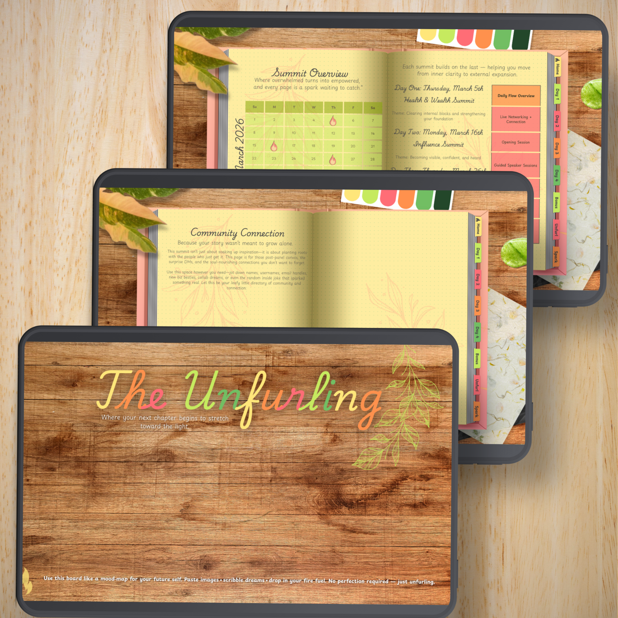 Summit & Retreat Digital Journal Design | Event Workbook Design – Leaf ...